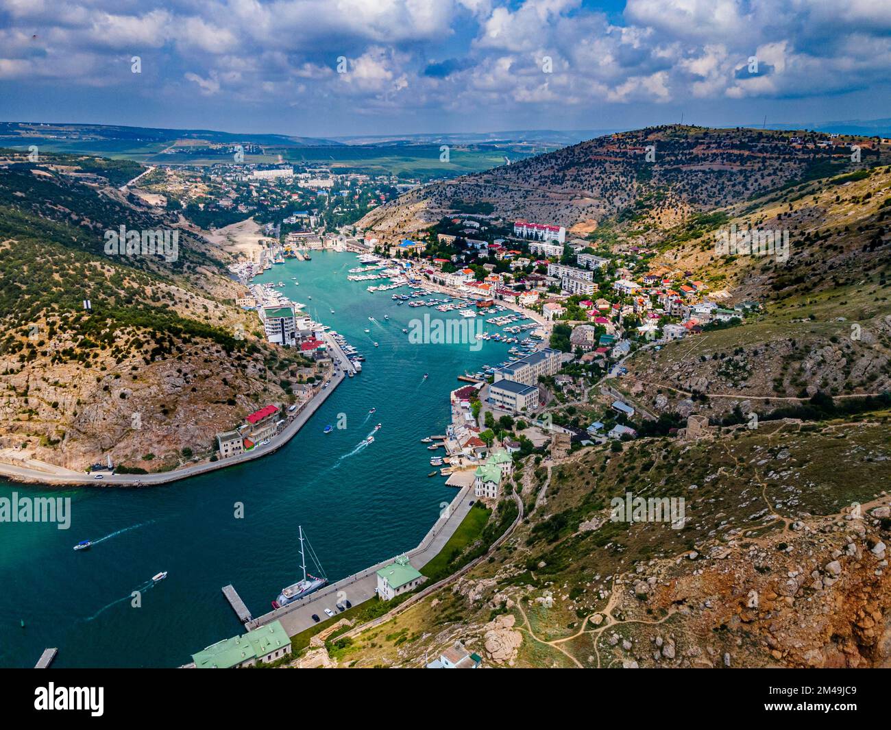 Aerial of the bay of Balaklava, Crimea, Russia Stock Photo - Alamy
