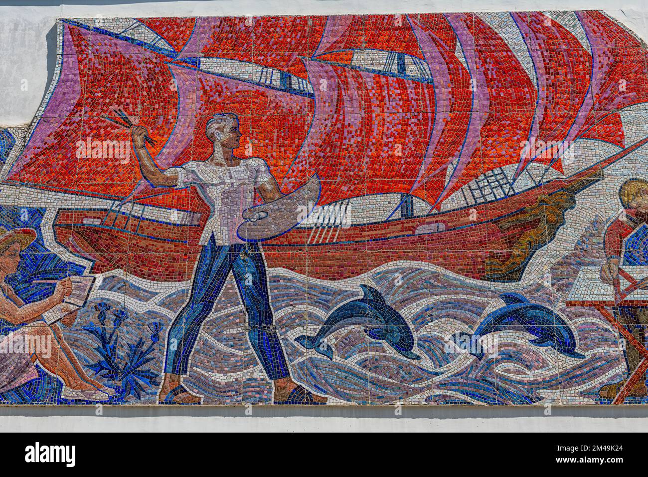 Soviet mural, Yalta, Crimea, Russia Stock Photo - Alamy