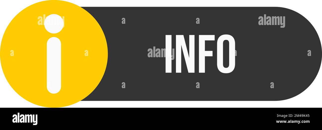 Dark Information button. Dark theme button for information Stock Vector ...