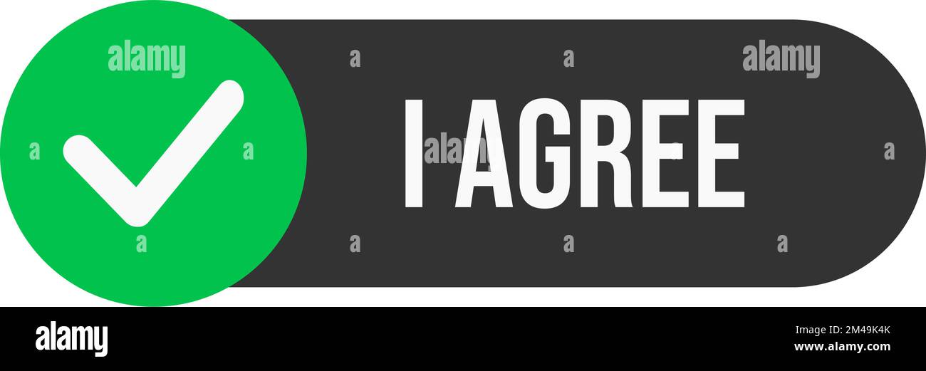 I agree, dark button. Dark theme button for confirmation Stock Vector ...