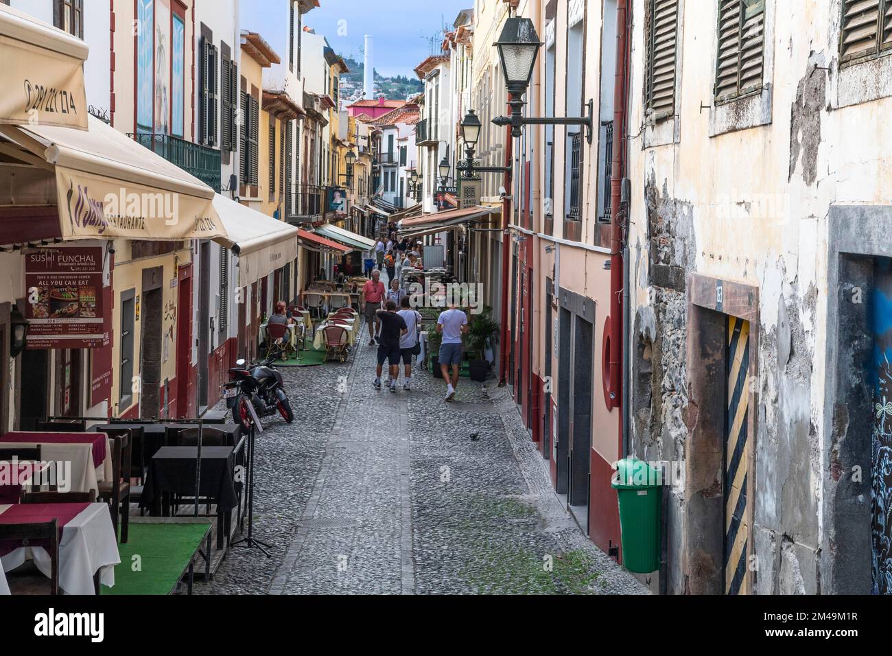 Rua de Santa Maria, Old Town, Funchal, Madeira Island, Portugal Stock ...