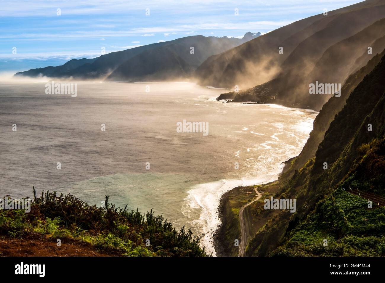 Coast near Ribera da Janela, in the evening light, Miradouro da Eira da ...