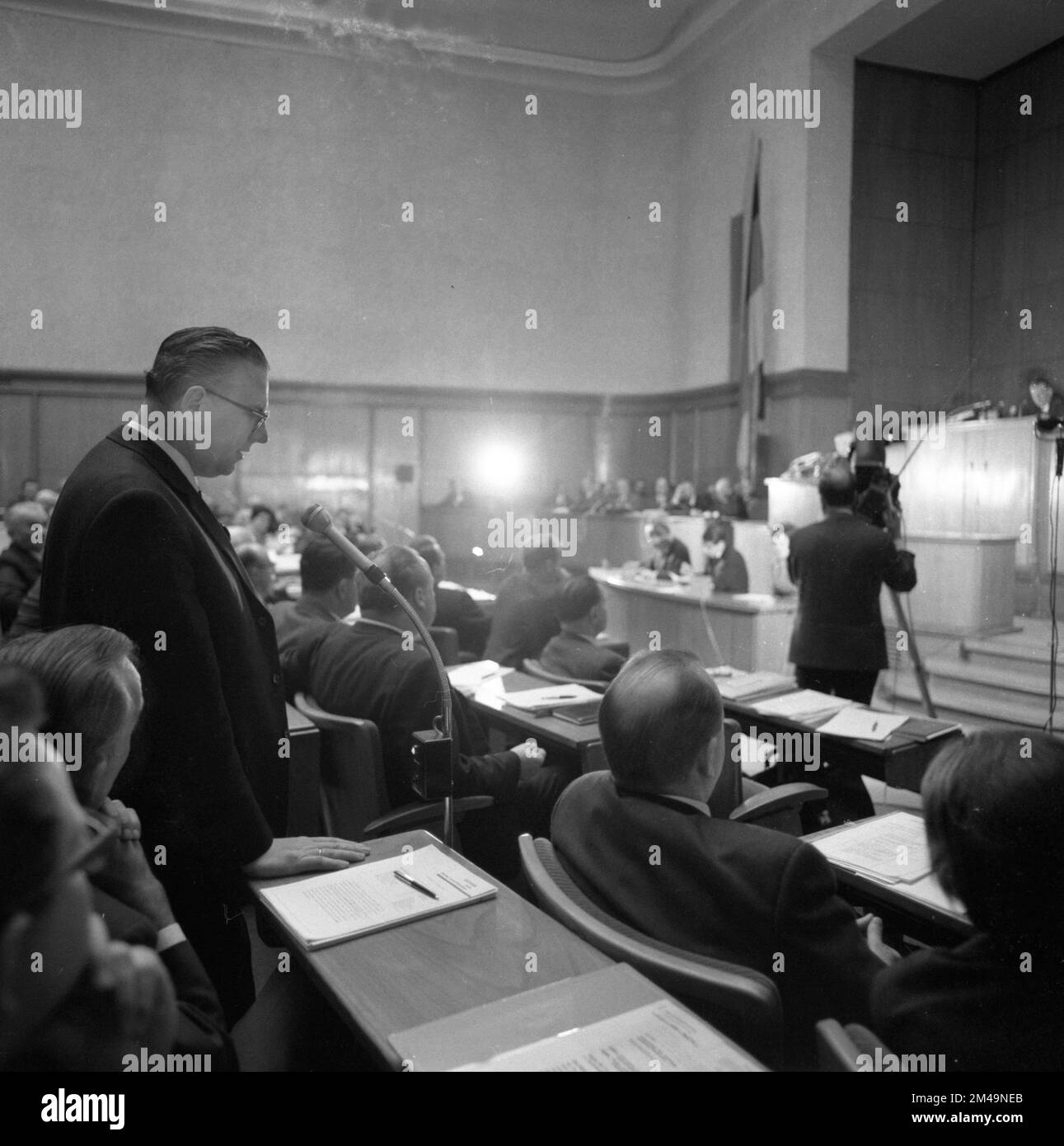 Session of the North Rhine-Westphalian Parliament in 1965 in ...