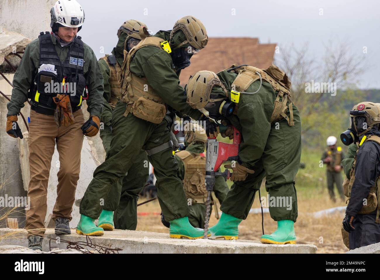 U.S. Marines assigned to the Chemical Biological Incident Response ...