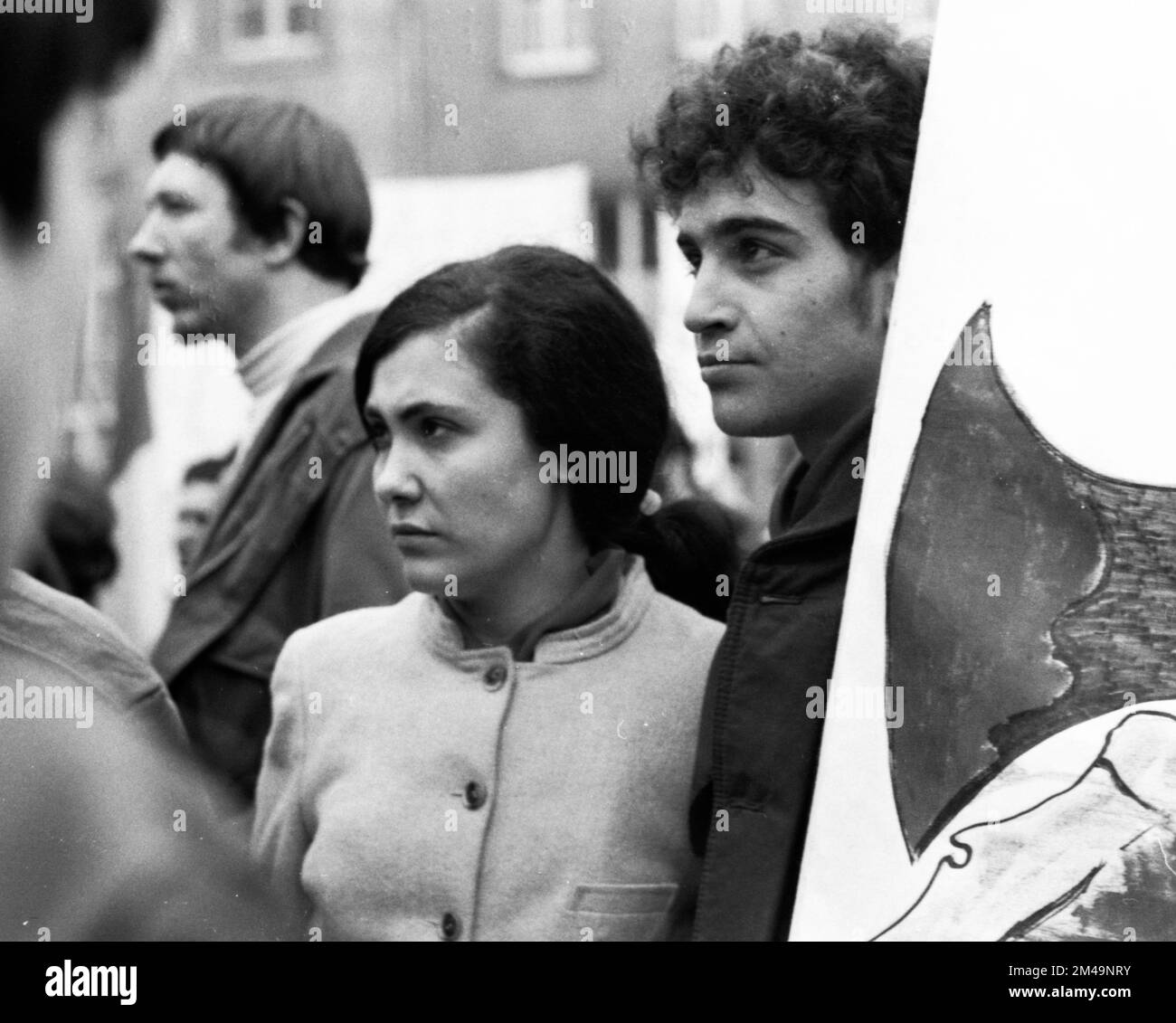 Spanish guest workers and German students demonstrated in Bonn in 1970 ...