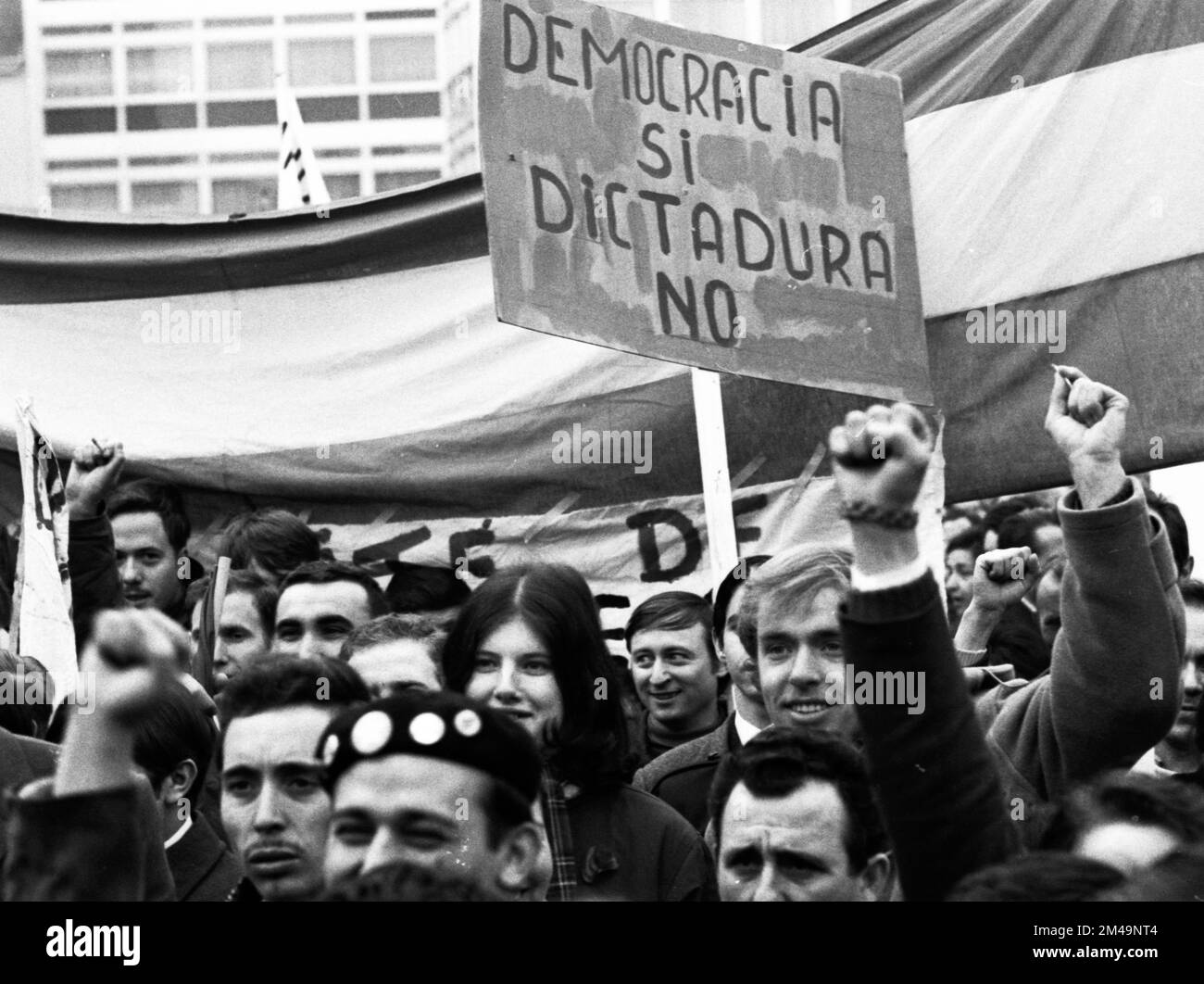 Spanish guest workers and German students demonstrated in Bonn in 1970 ...