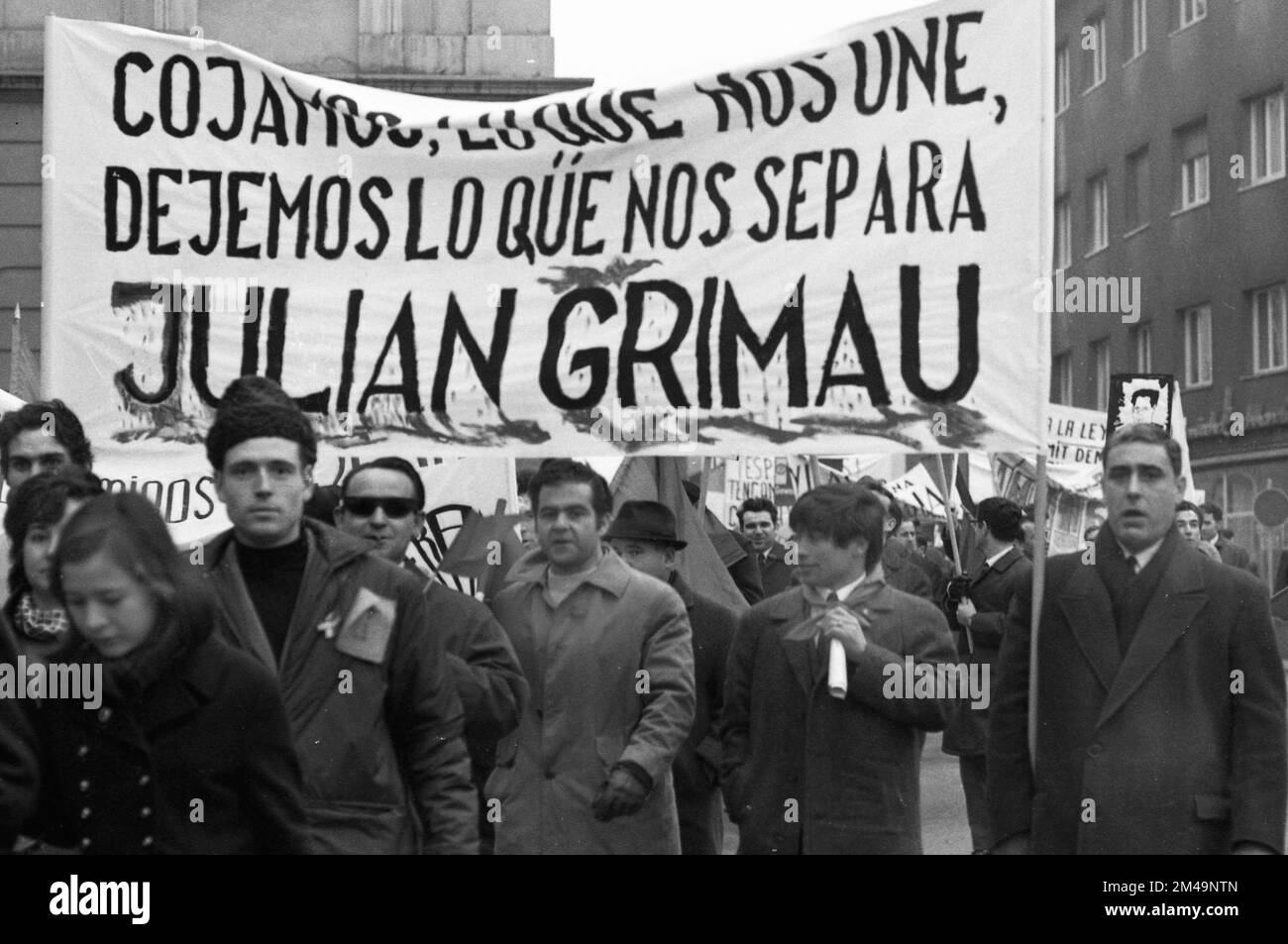 Spanish guest workers and German students demonstrated in Bonn in 1970 ...