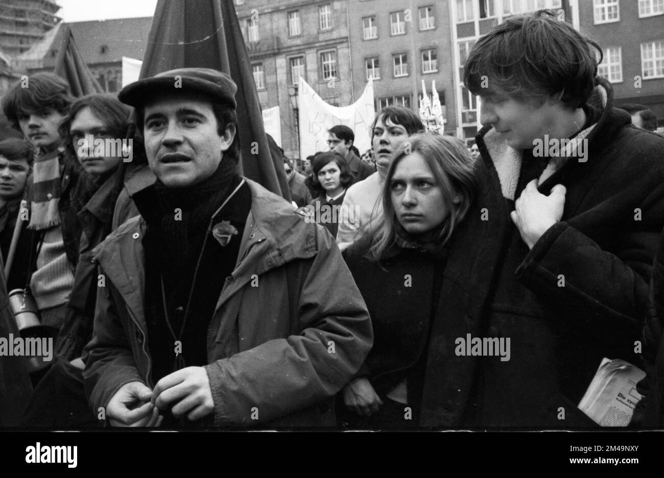 Spanish guest workers and German students demonstrated in Bonn in 1970 ...