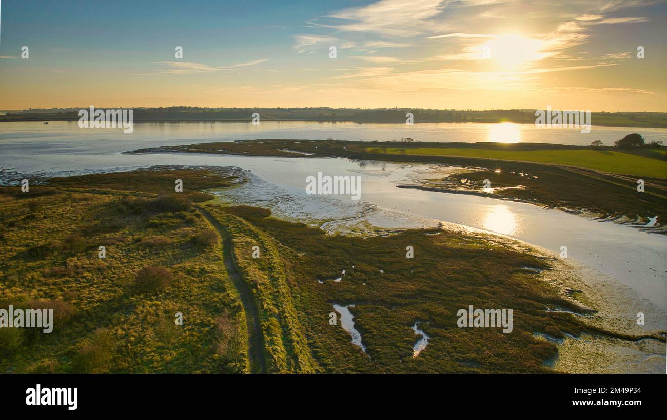 A beautiful view of the Levington Creek on the Orwell river at sunset ...