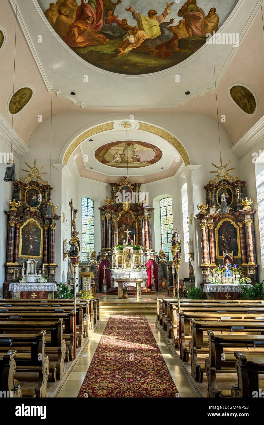 Church of St. Martin, Missen-Wilhams, Allgaeu, Bavaria, Germany Stock ...
