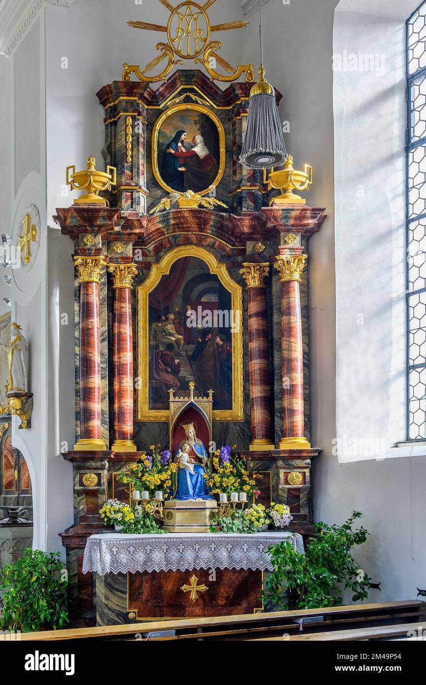 Side altar, Church of St. Martin, Missen-Wilhams, Allgaeu, Bavaria ...