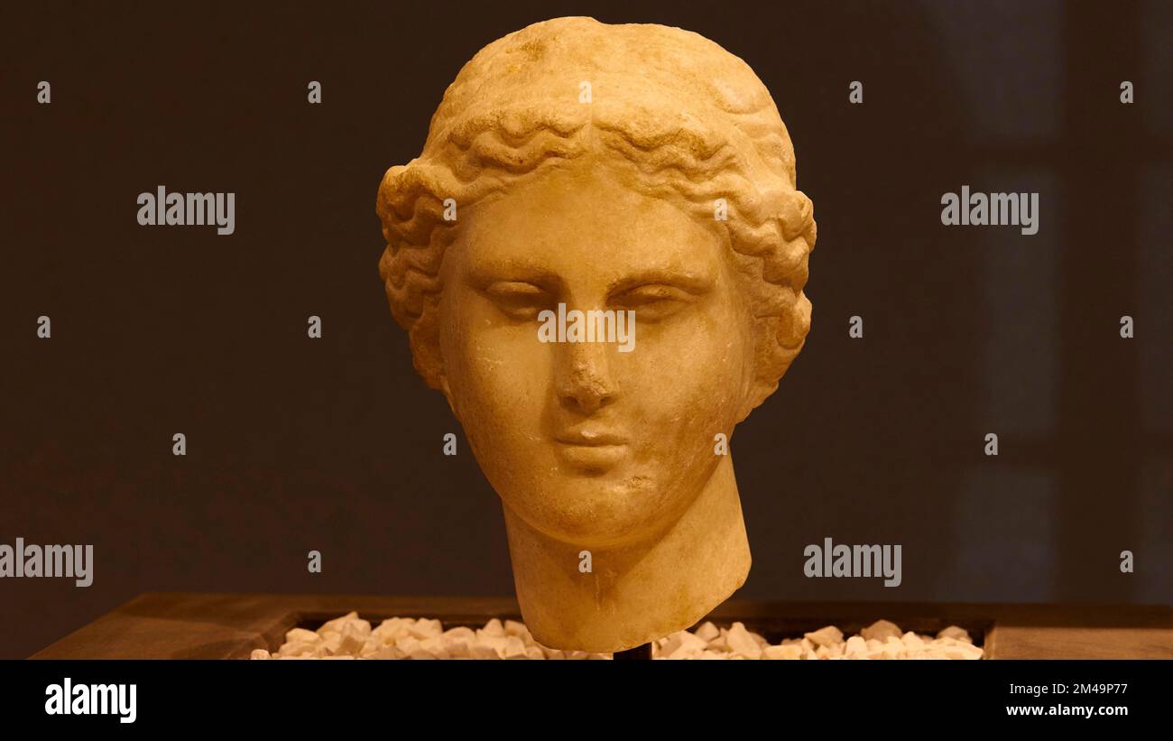 Marble head of Aphrodite, Hellenistic period, Archaeological Museum ...