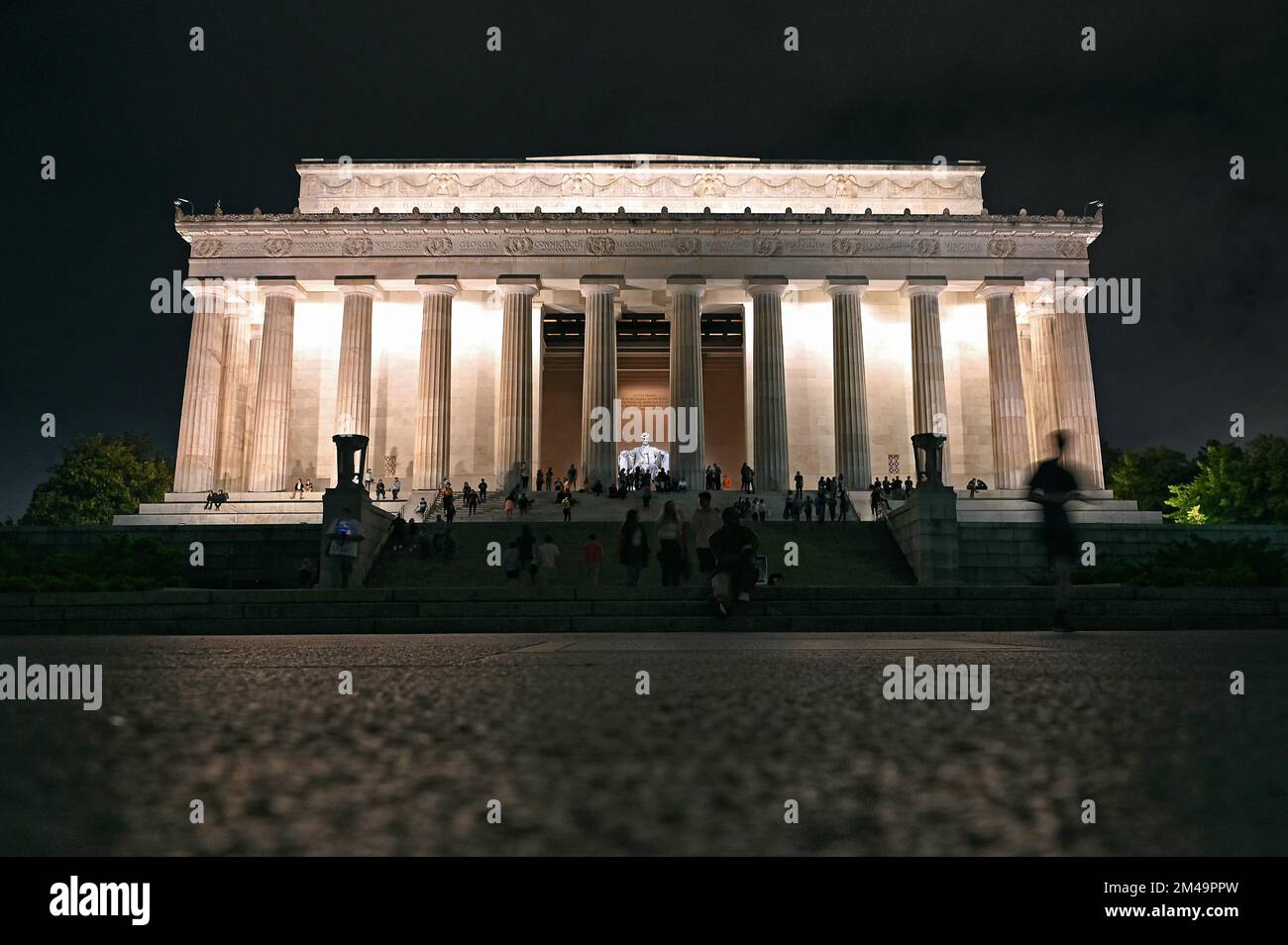 Lincoln Memorial on the National Mall at night, Washington DC, United ...
