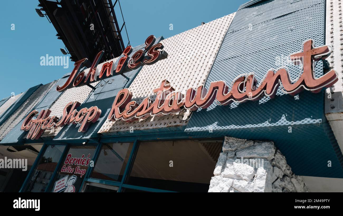 The exterior of the famous Johnnys Restaurant in LA Stock Photo - Alamy