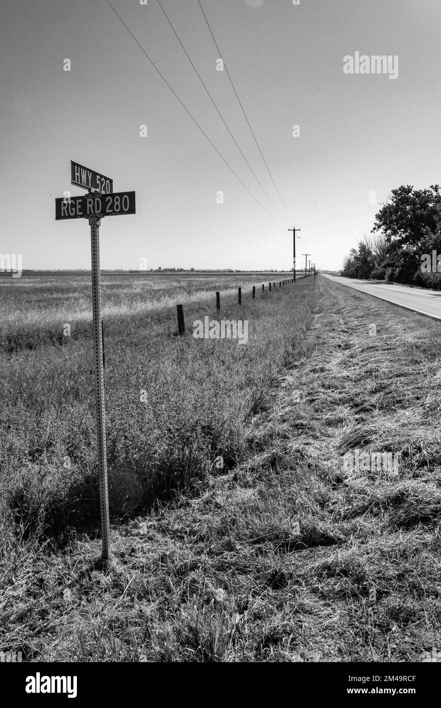 Crossroads sign Black and White Stock Photos & Images - Alamy