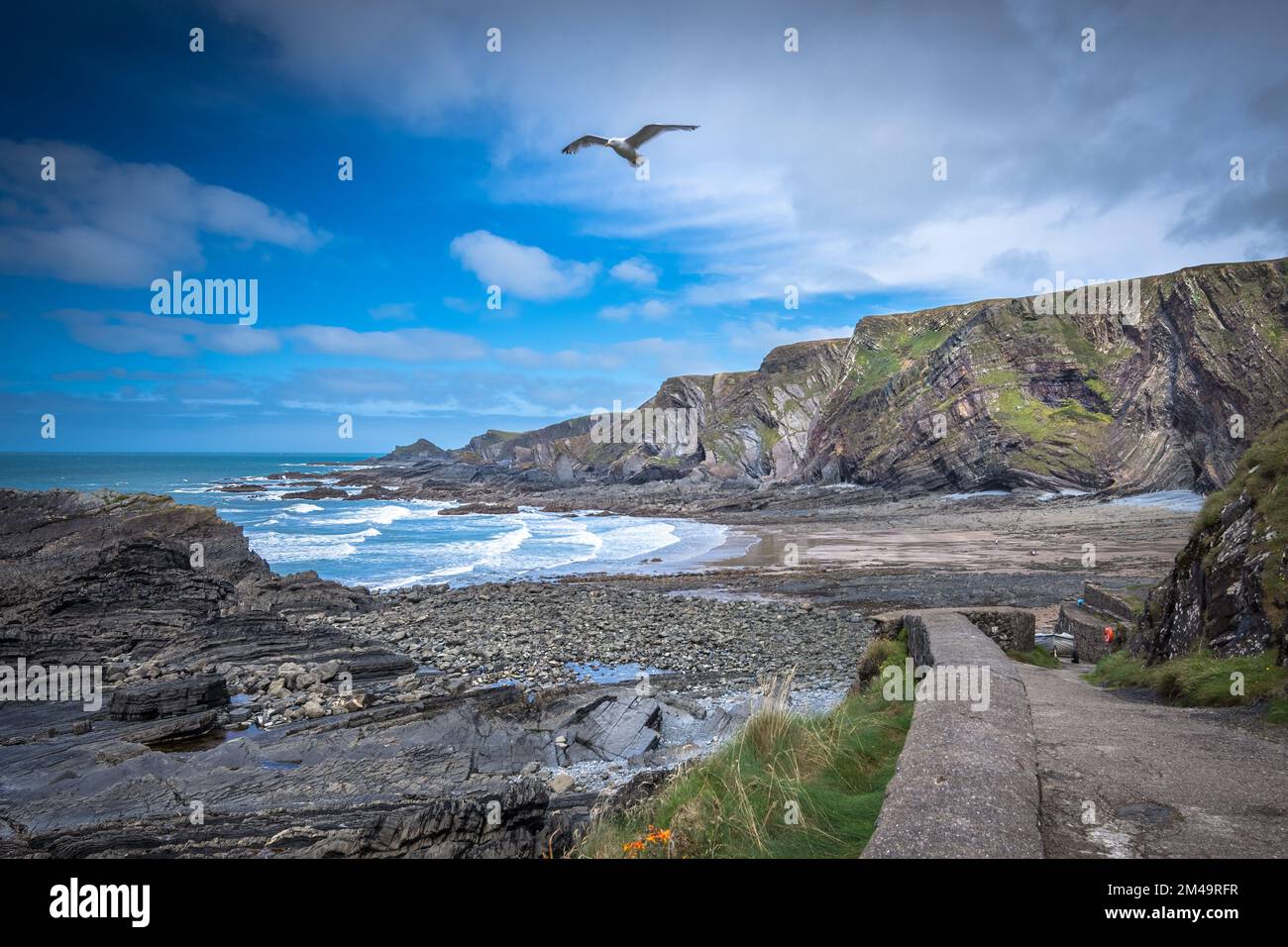 A beautiful daytime view of the sea coast Stock Photo - Alamy