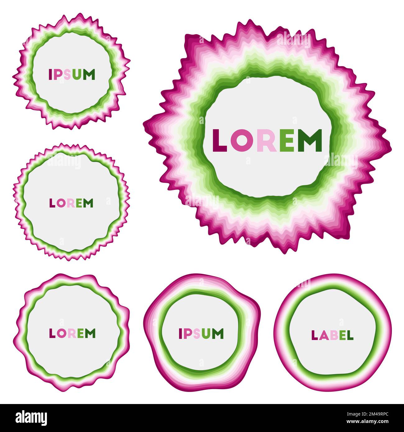 Round logos collection. Artistic circular backgrounds. Awesome vector ...