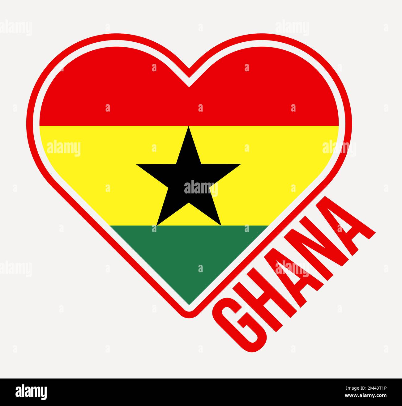 Ghana heart flag badge. Made with Love from Ghana logo. Flag of the ...