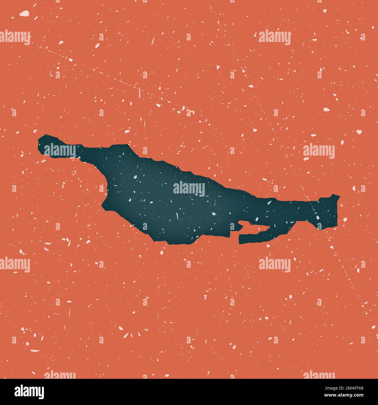 Little San Salvador Island vintage map. Grunge map with distressed ...