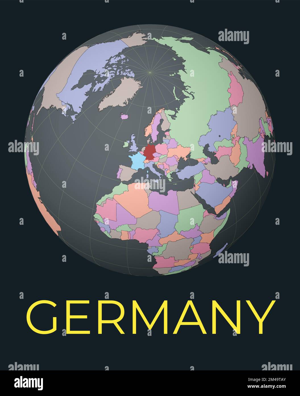 world map with germany highlighted
