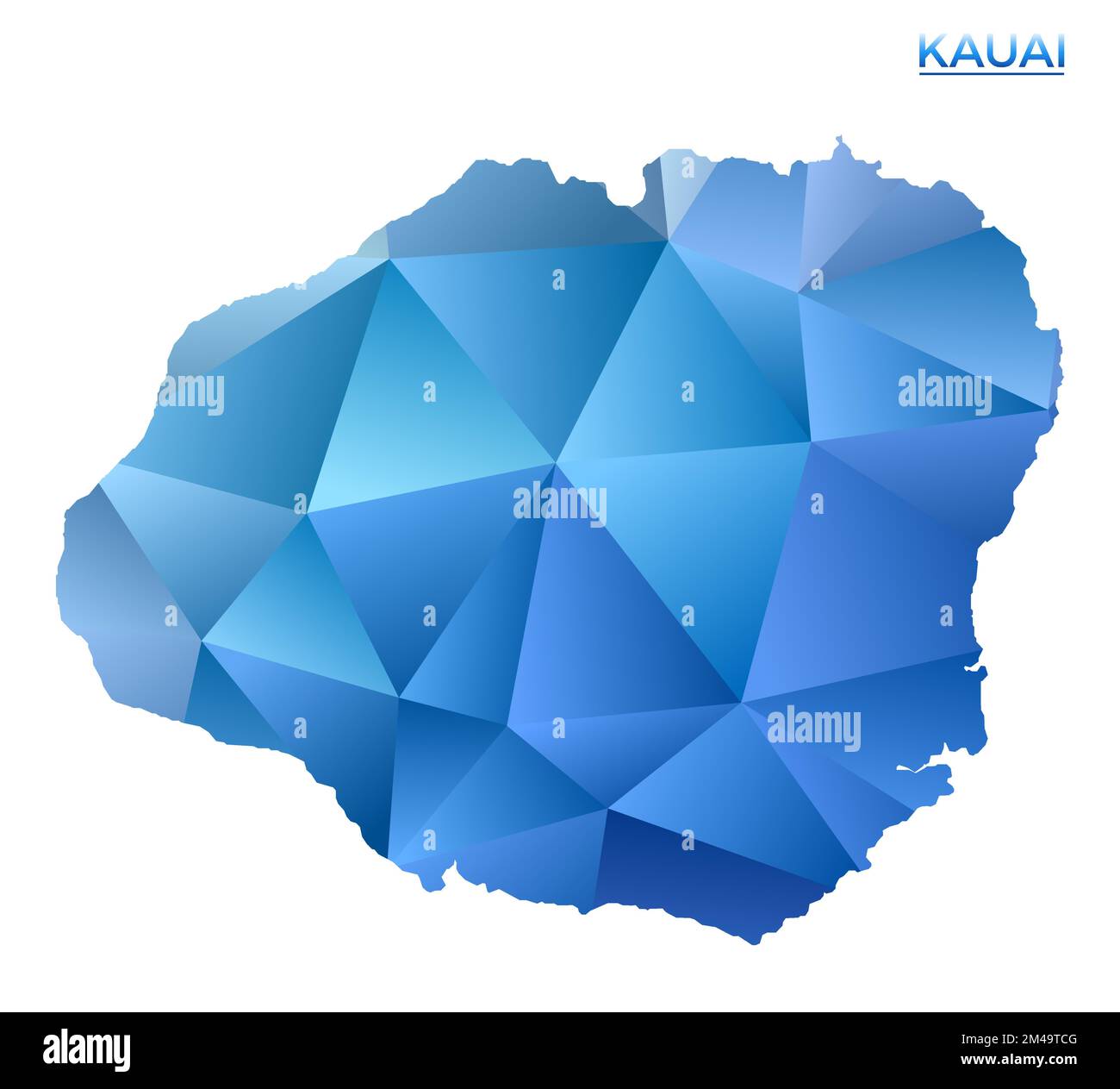Kauai vector outline map Cut Out Stock Images & Pictures - Alamy