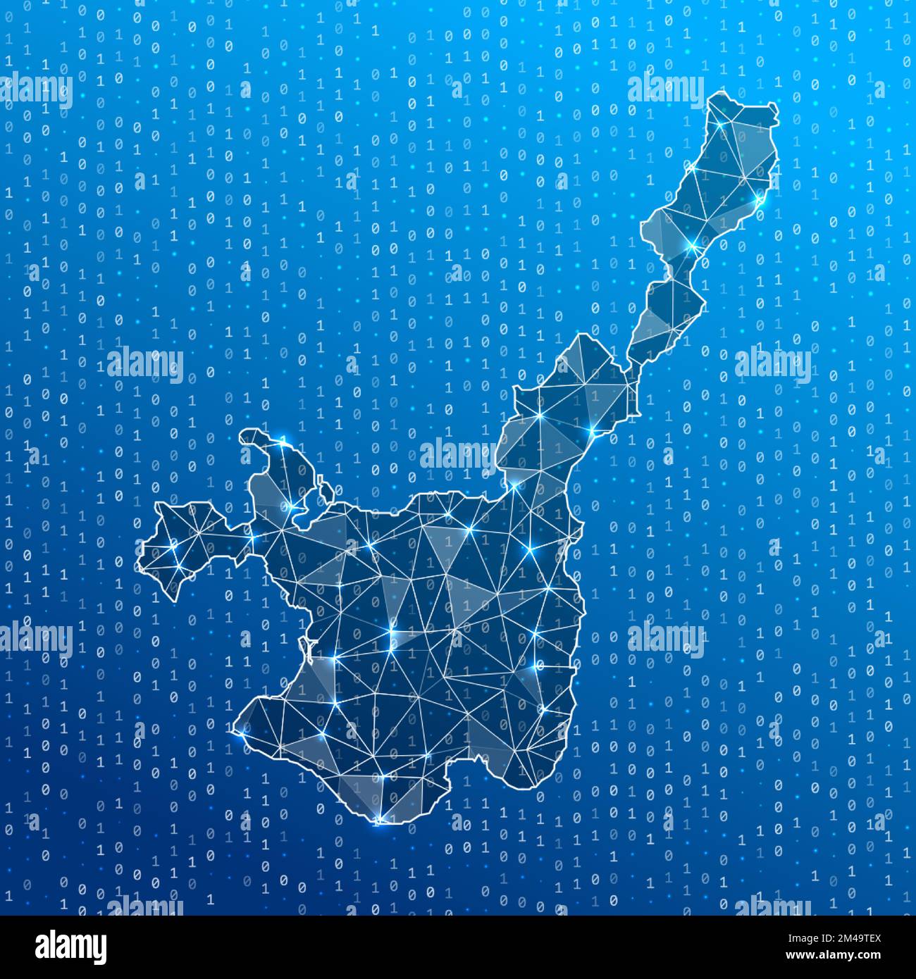 Network map of Ishigaki. Island digital connections map. Technology ...