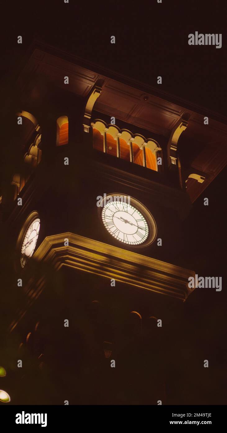 Closeup on clock tower night hi-res stock photography and images - Alamy