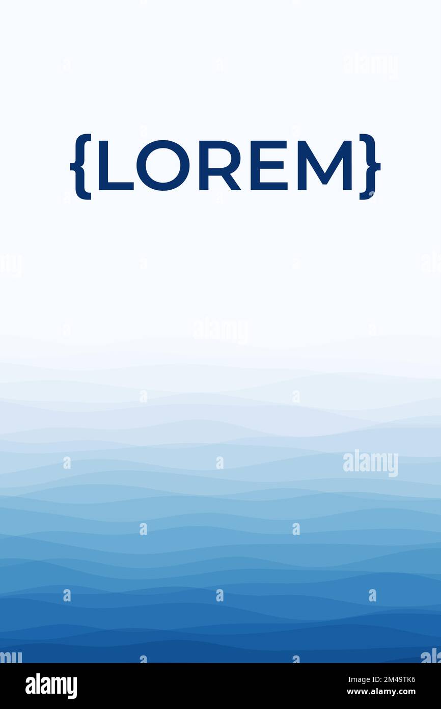 Cover page template. Page template with soft curves in blue colors. Can ...