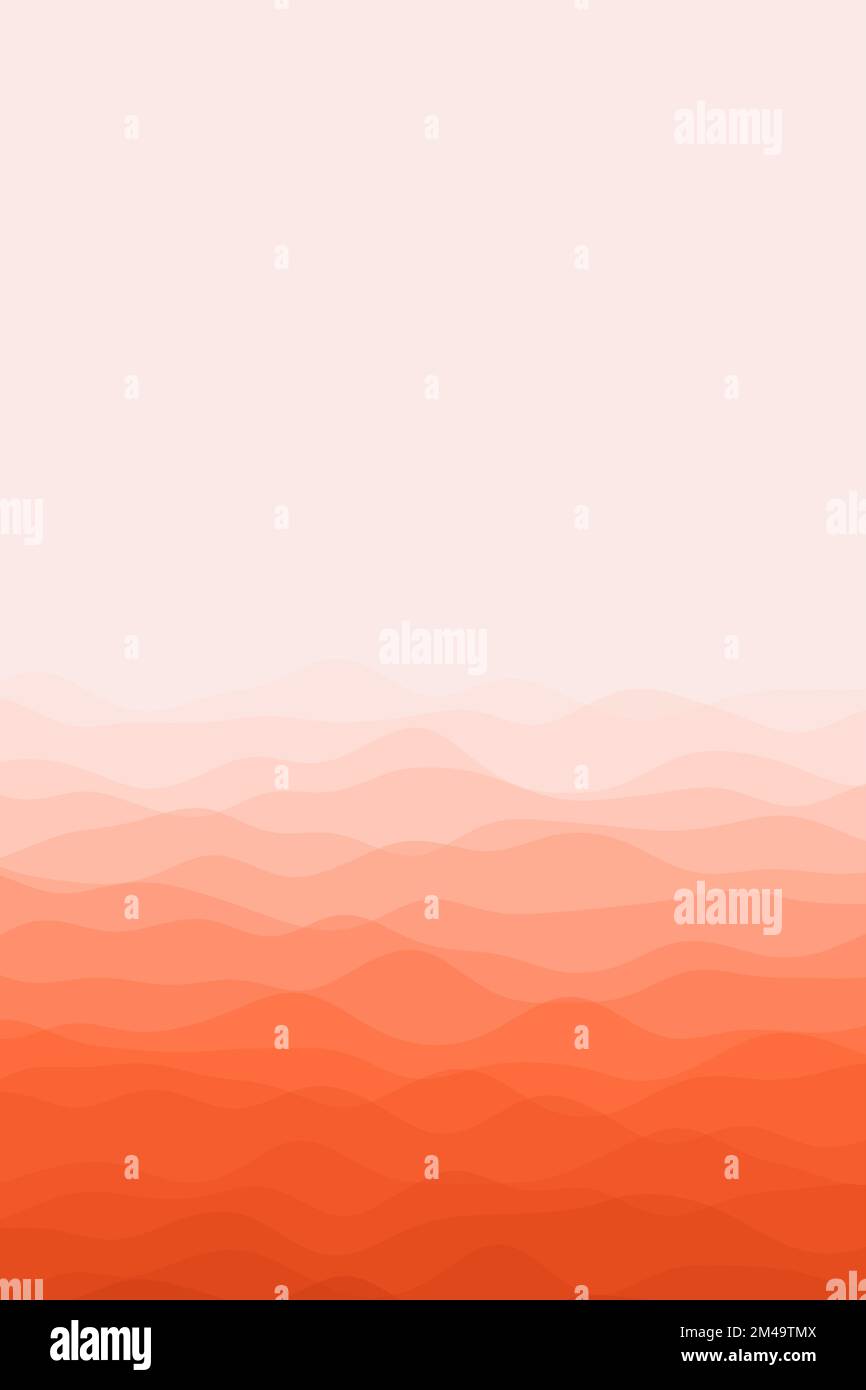 Cover page template. Page template with soft curves in deep orange ...