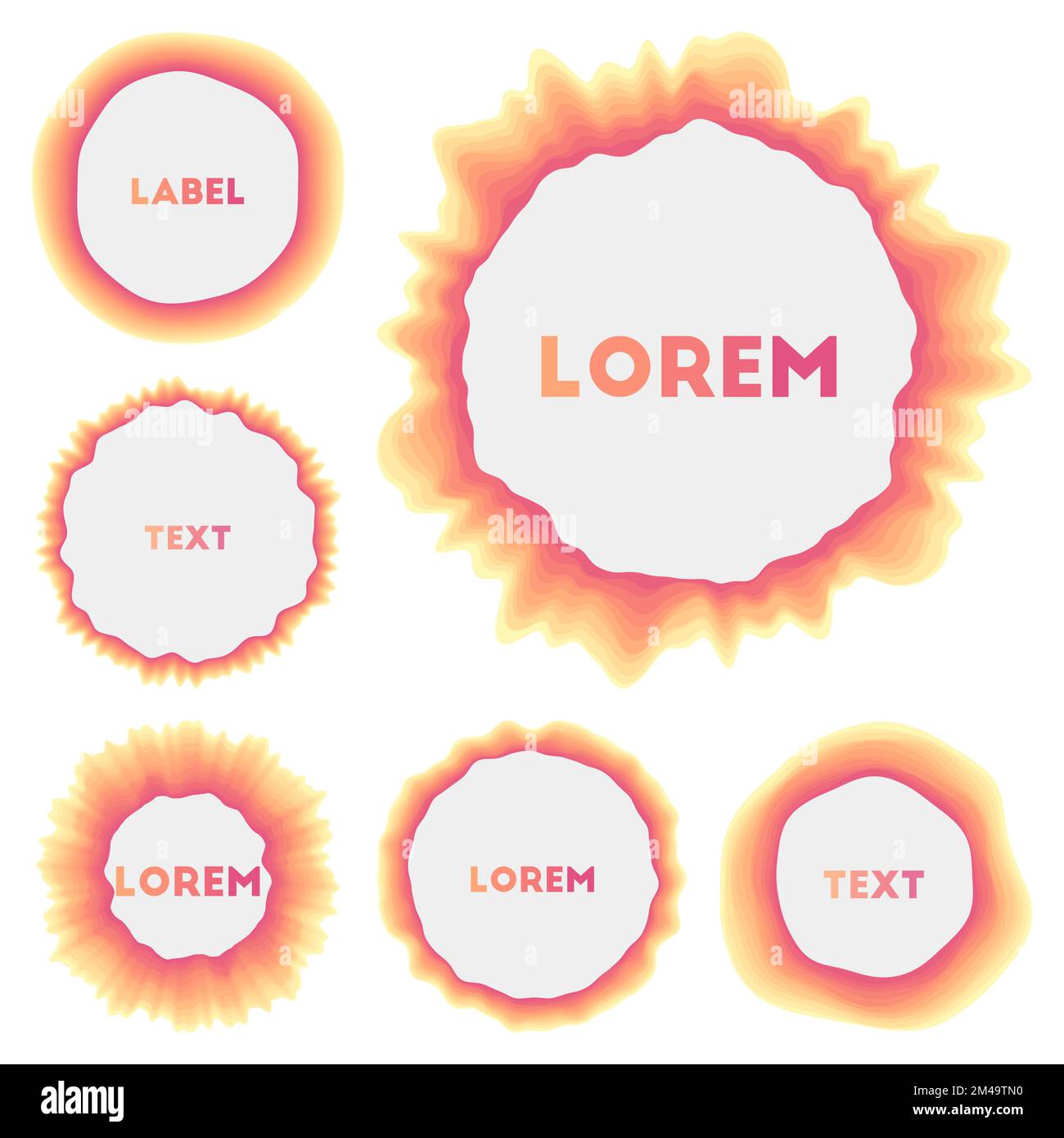 Round logos collection. Amazing circular backgrounds. Vibrant vector ...