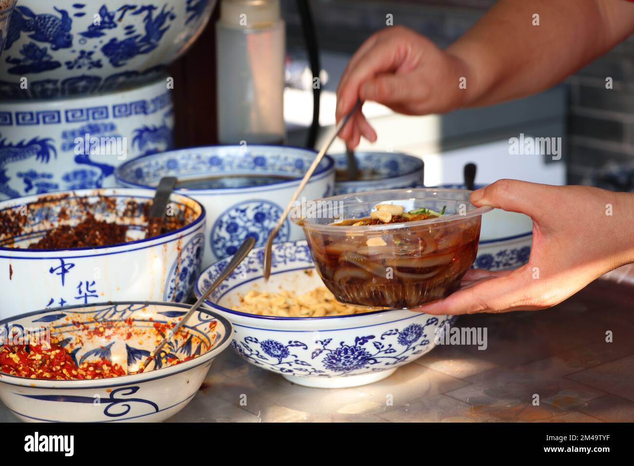 A variety of traditional snacks from Xi'an, China Stock Photo - Alamy