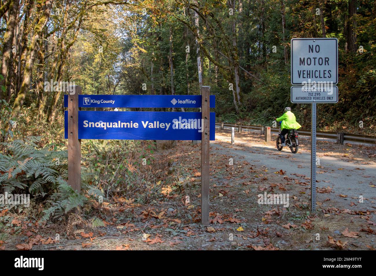 Carnation, WA USA Oct 8 2022: Snoqualmie Valley Trail a multi use rail ...