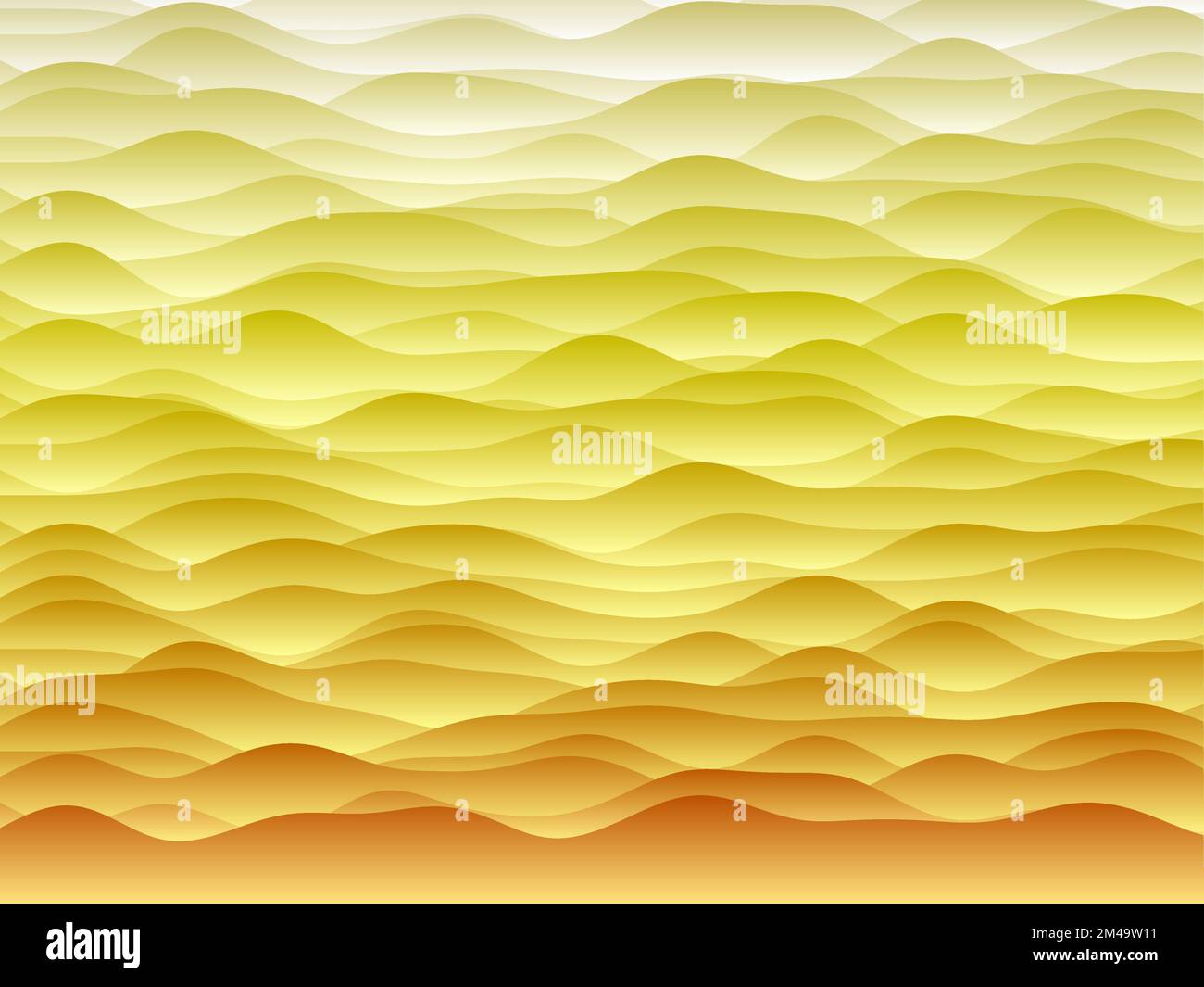 Abstract curves background. Smooth curves with gradients in yellow colors. Trendy vector ...