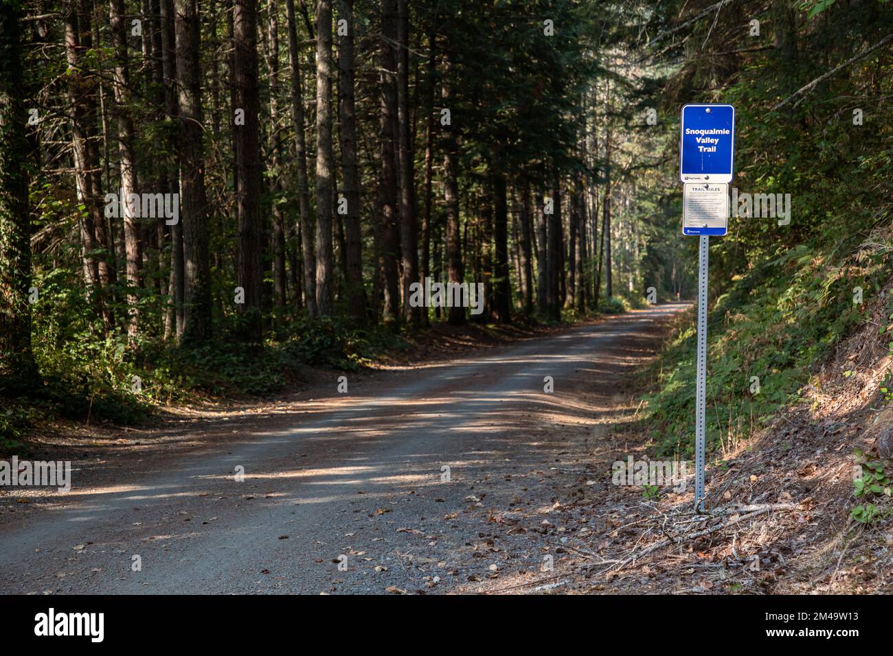 Carnation, WA USA Oct 8 2022: Snoqualmie Valley Trail a multi use rail ...