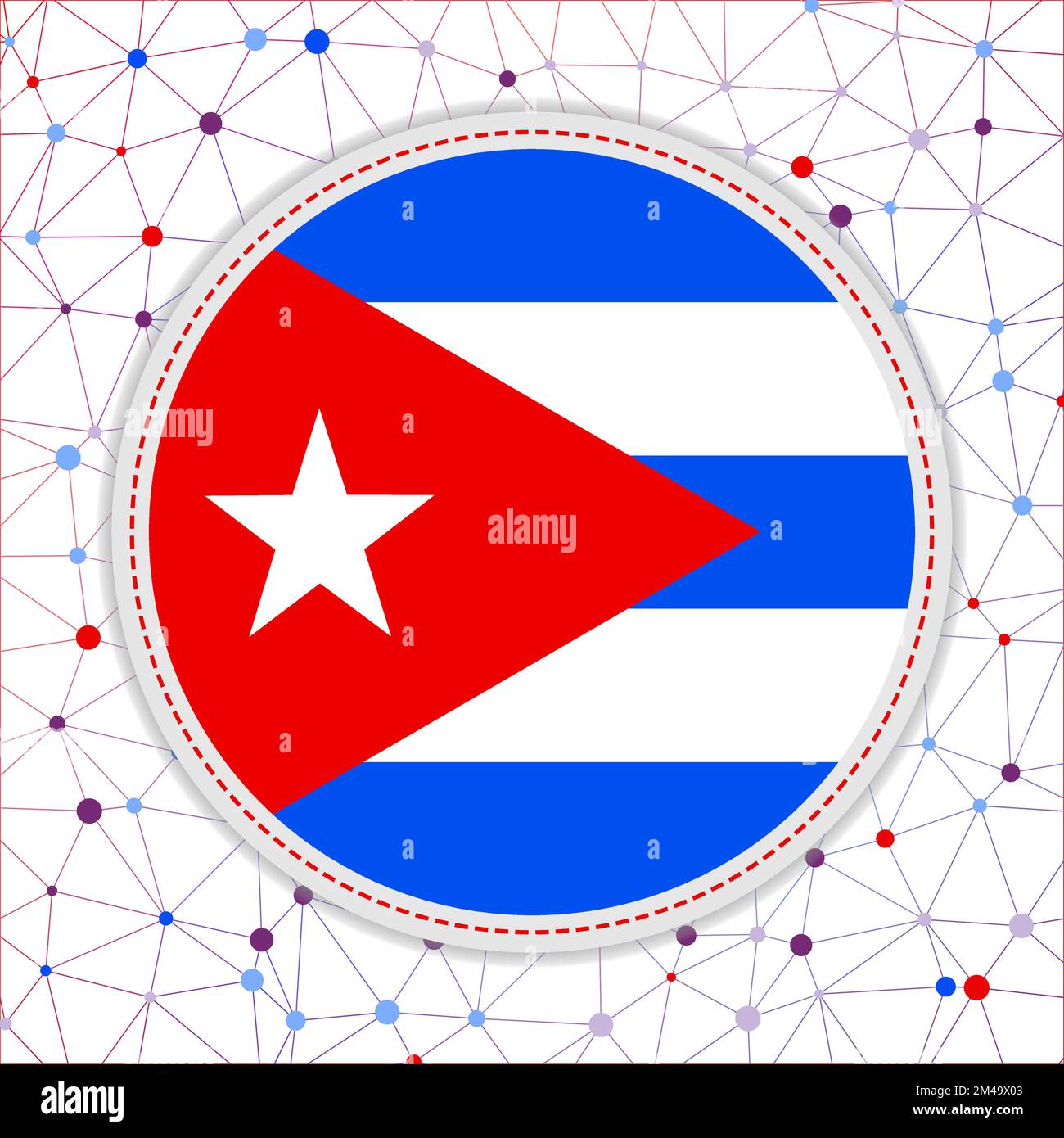 Flag of Cuba with network background. Cuba sign. Beautiful vector ...