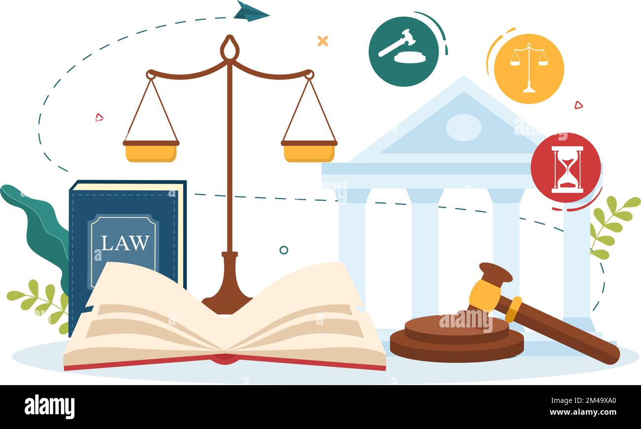 Law Firm Services with Justice, Legal Advice, Judgement and Lawyer ...