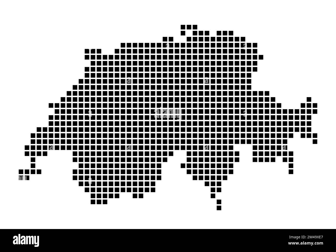 Switzerland map. Map of Switzerland in dotted style. Borders of the ...