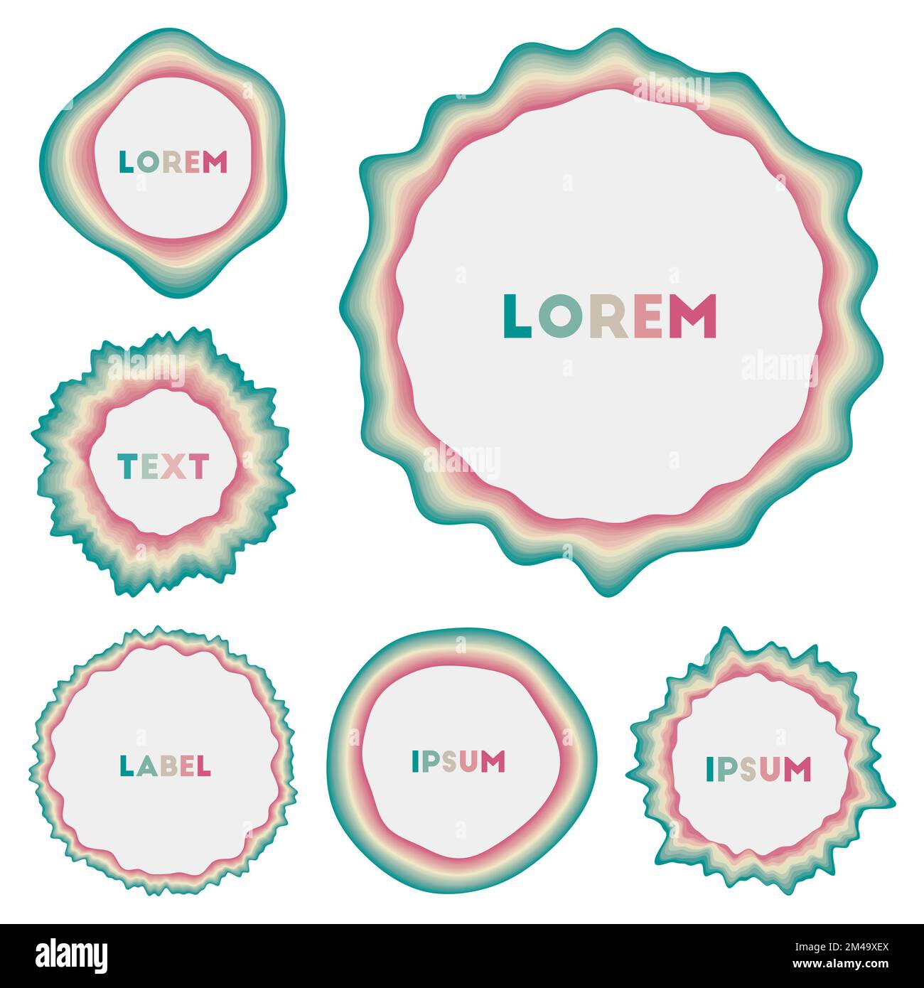 Colorful round banner. Appealing circular backgrounds. Classy vector ...