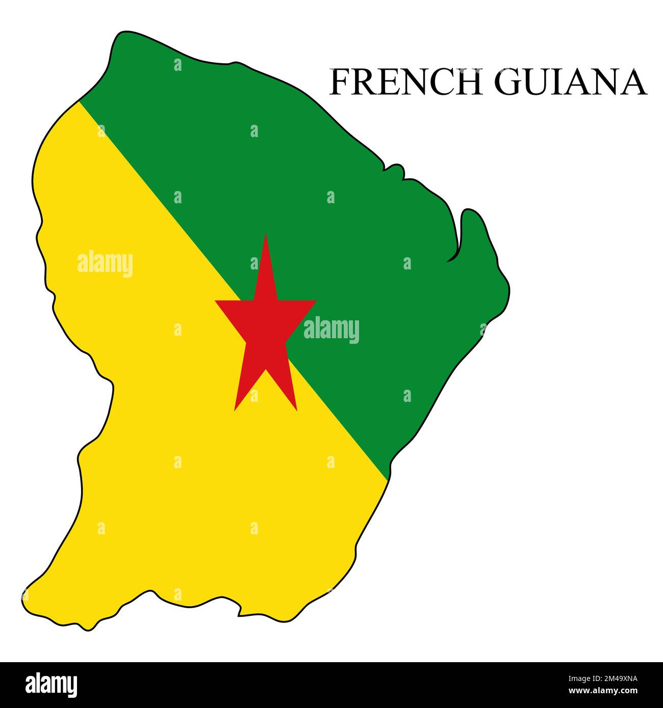 French Guiana map vector illustration. Global economy. Famous country ...