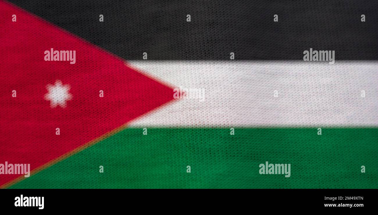 Jordan flag texture as background Stock Photo - Alamy