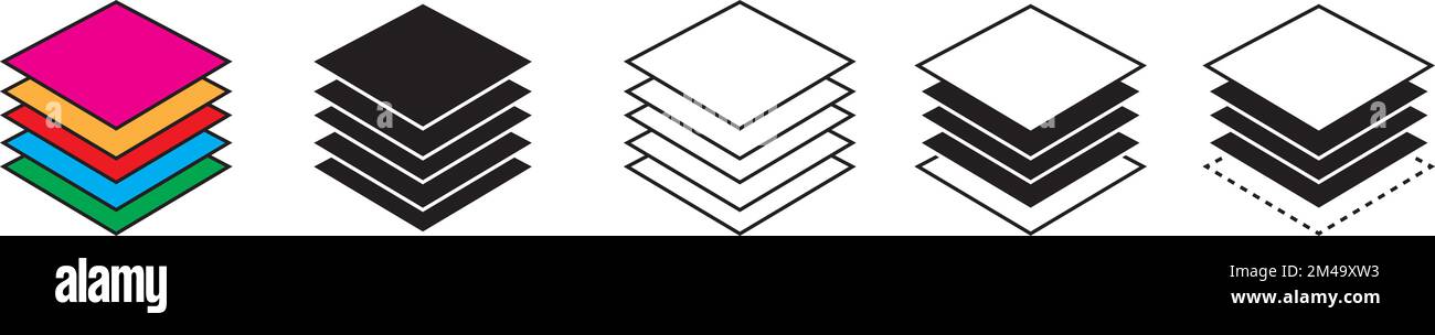 The levels tier stack isolated on white background Stock Vector Image ...