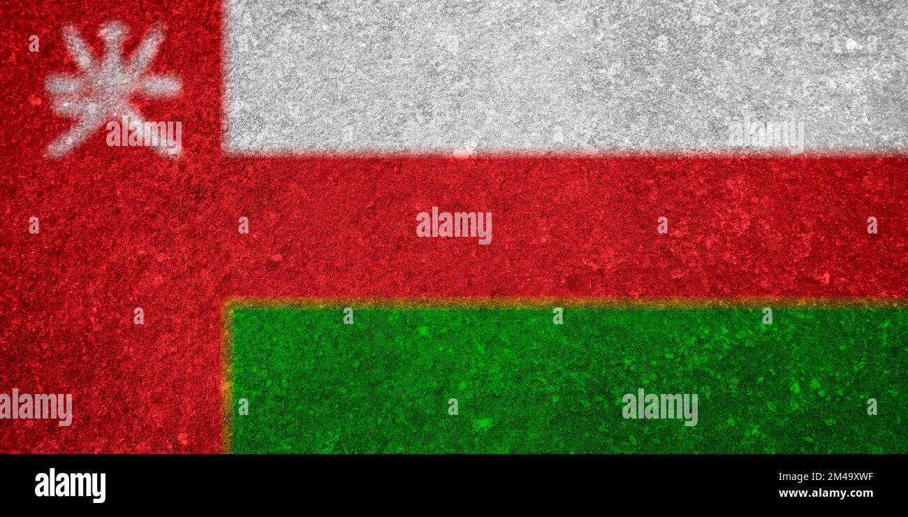 oman flag texture as background Stock Photo - Alamy