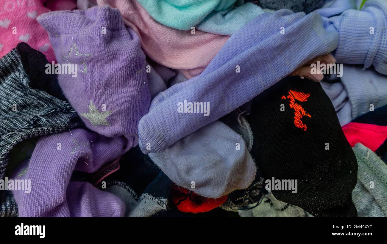 pile of socks as background Stock Photo - Alamy