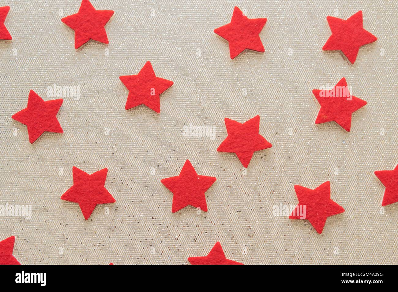 Red stars pattern on trendy gold background. Minimal xmas and Birthday ...
