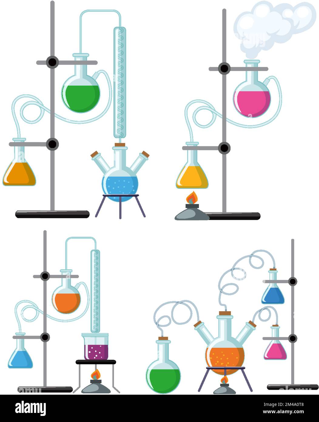 Chemical laboratory science chemical objects illustration Stock Vector ...