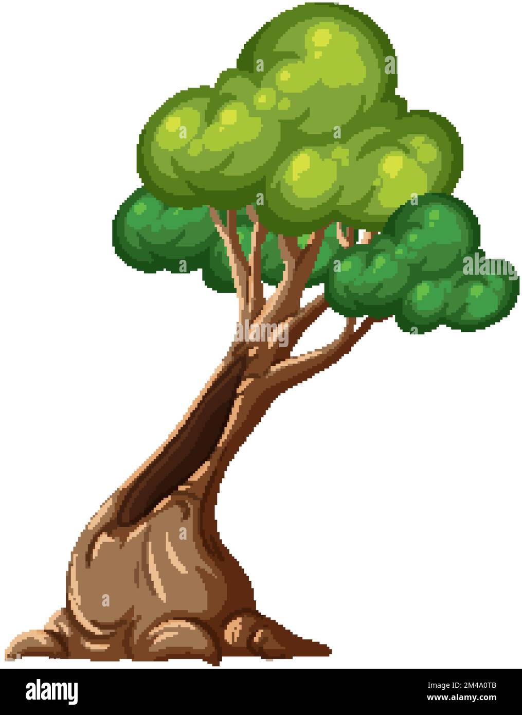 An isolated tree cartoon illustration Stock Vector Image & Art - Alamy