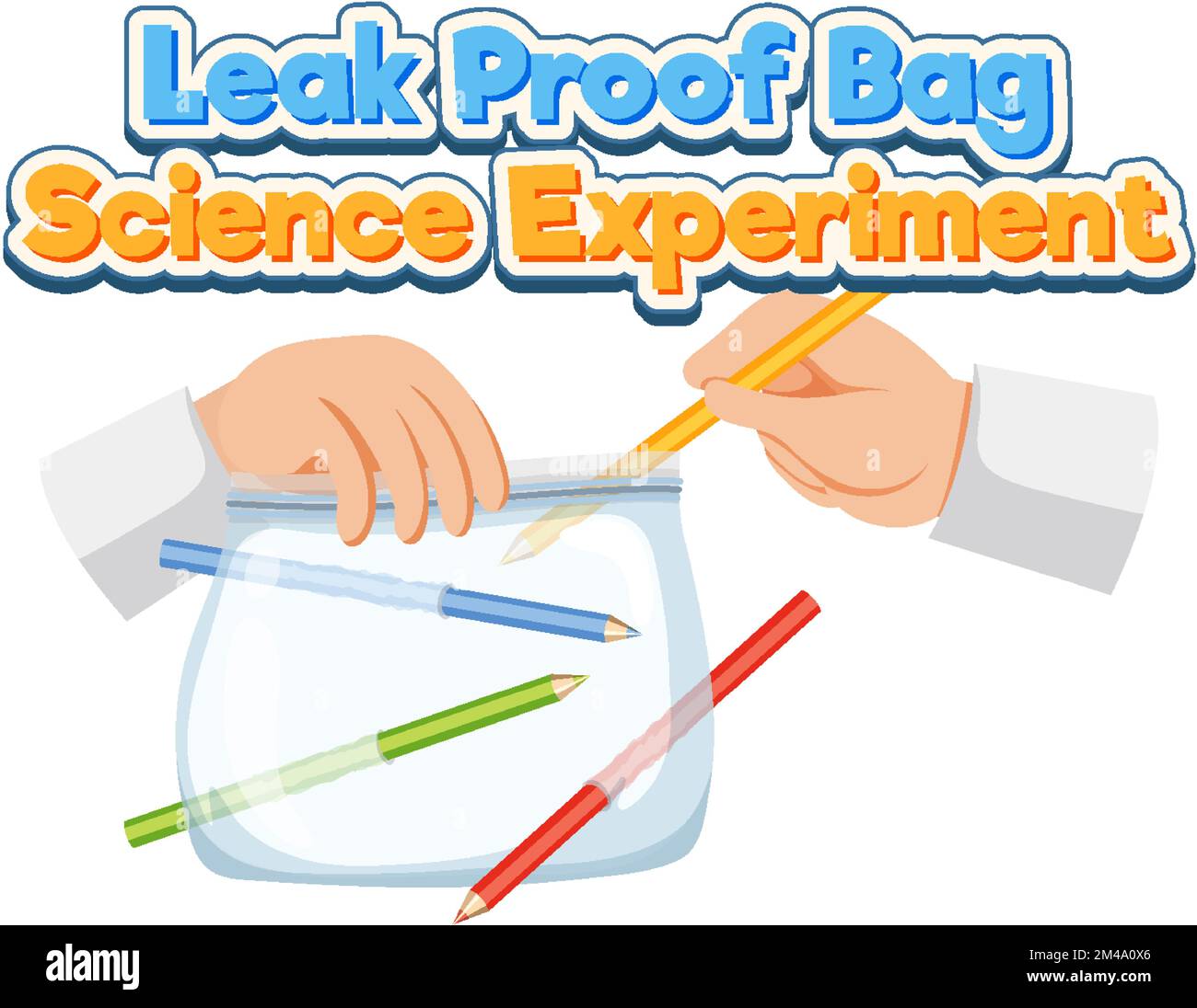 Leak Proof Bag Science Experiment illustration Stock Vector Image & Art ...