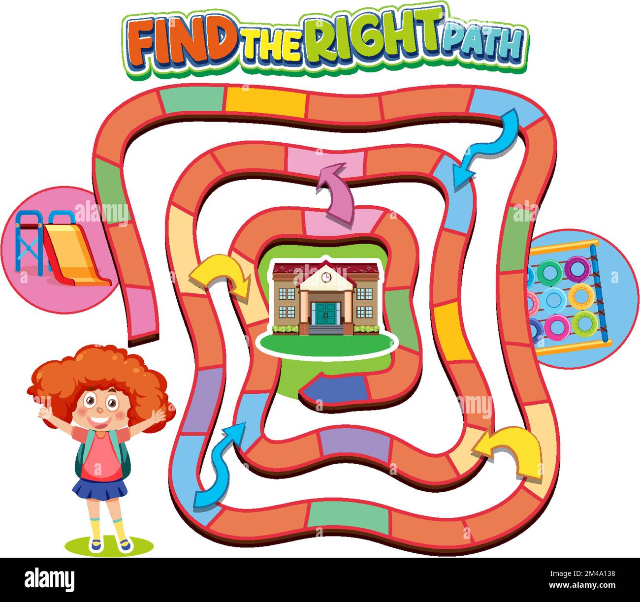 Maze game template for kids illustration Stock Vector Image & Art - Alamy