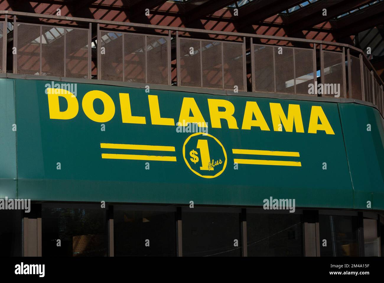 Toronto, ON, Canada – December 17, 2022: Close-up of Dollarama store ...