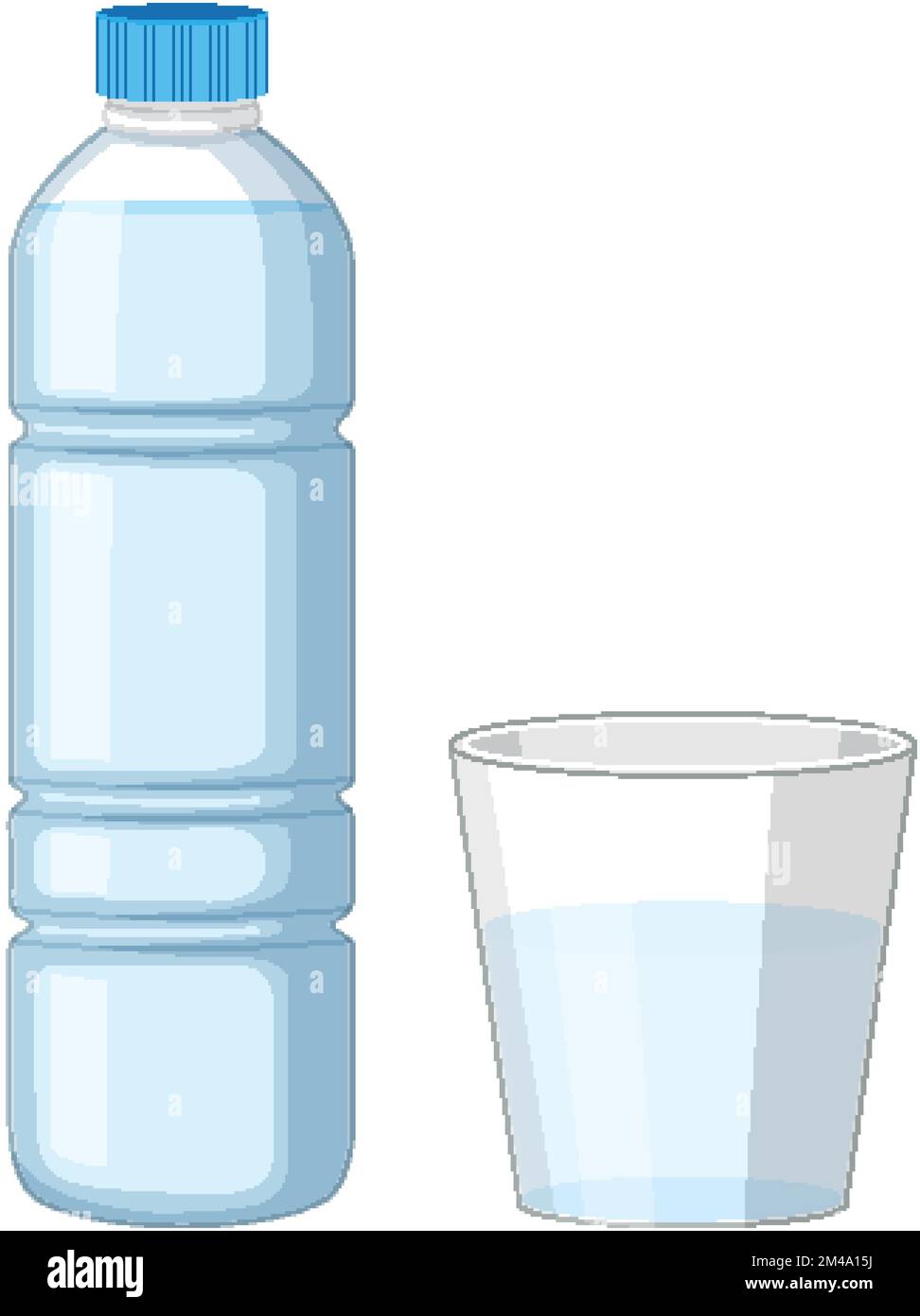 A bottle and glass of water illustration Stock Vector Image & Art - Alamy